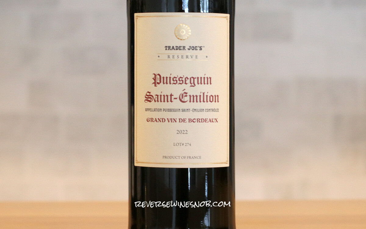 Trader Joe’s Reserve Puisseguin Saint-Emilion review