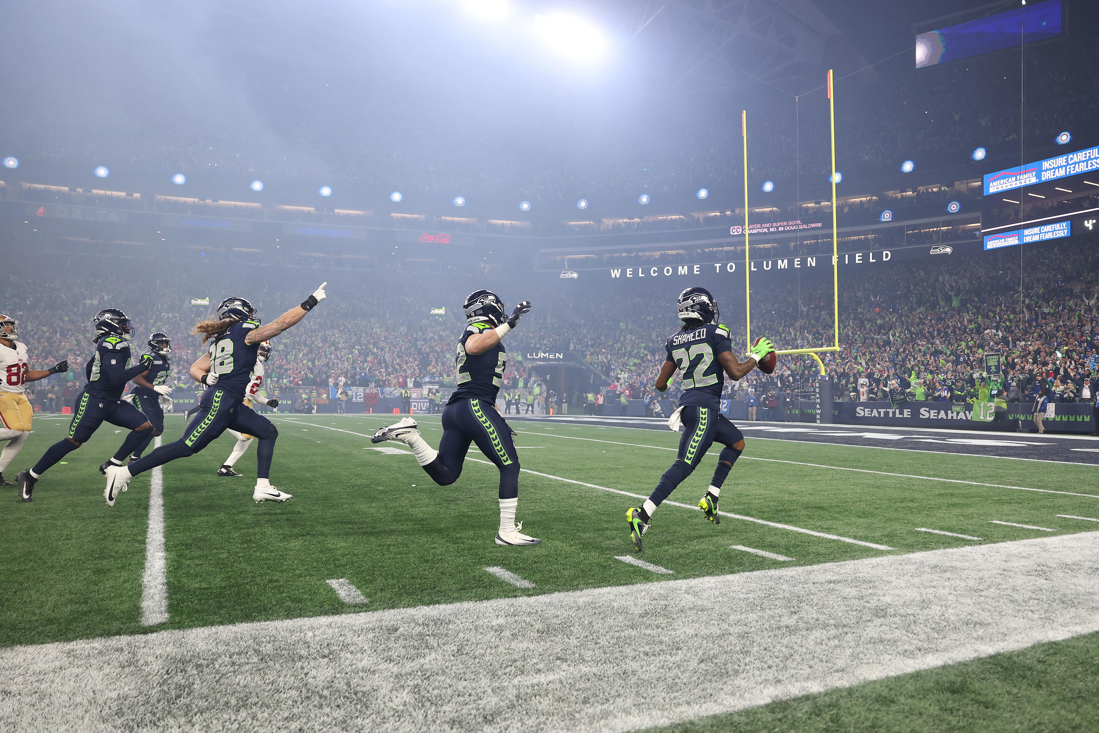 Watch: Rashid Shaheed opens Seahawks' playoffs with 95-yard touchdown