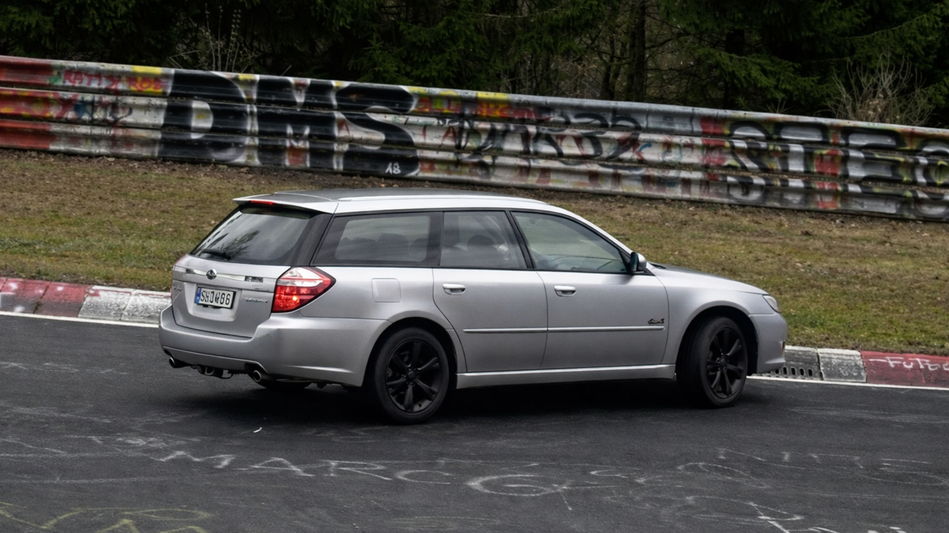 Car crashes during Touristenfahrten Nürburgring session