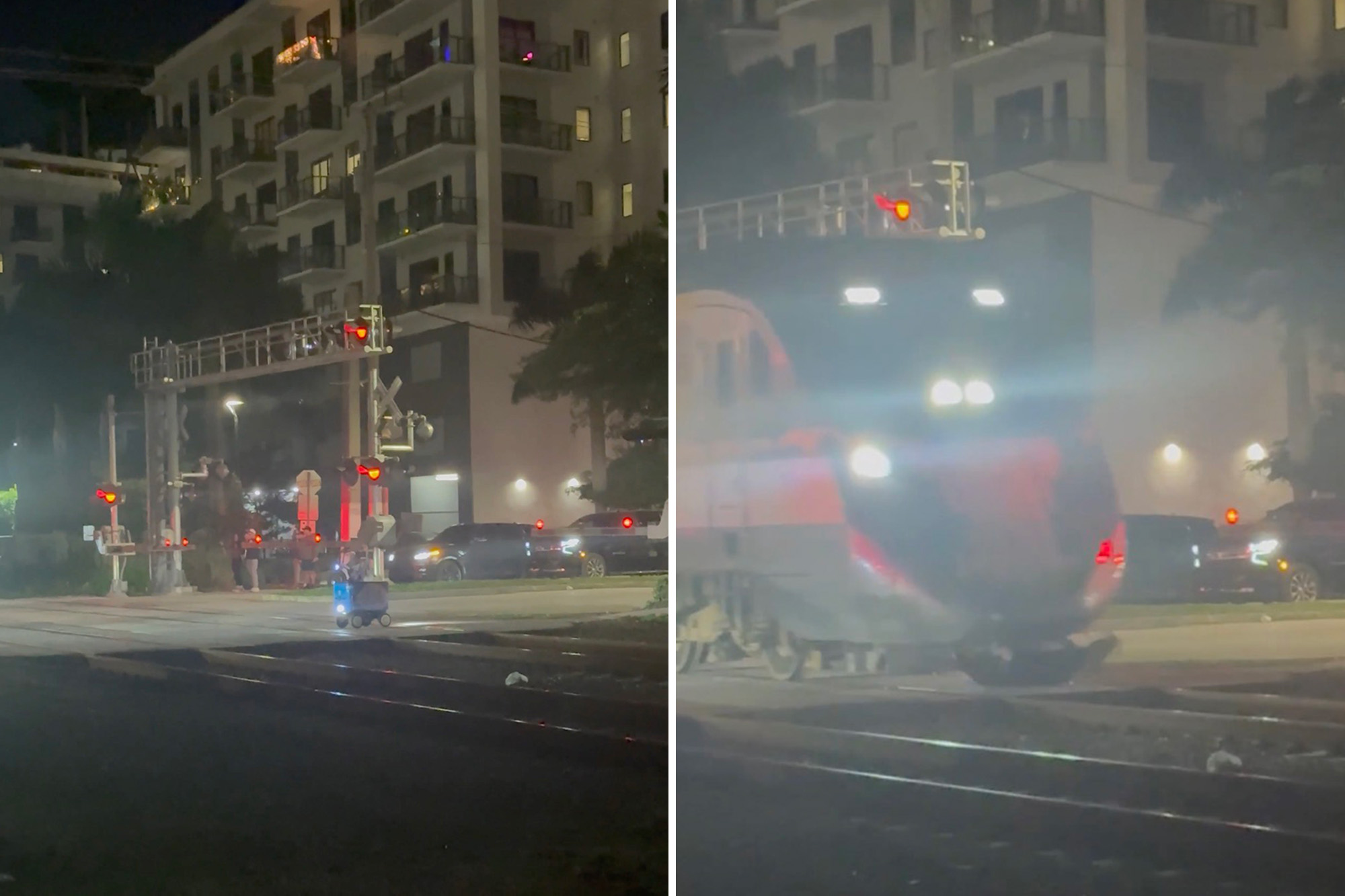 Malfunctioned Uber Eats delivery robot smashed to bits by passing train ...