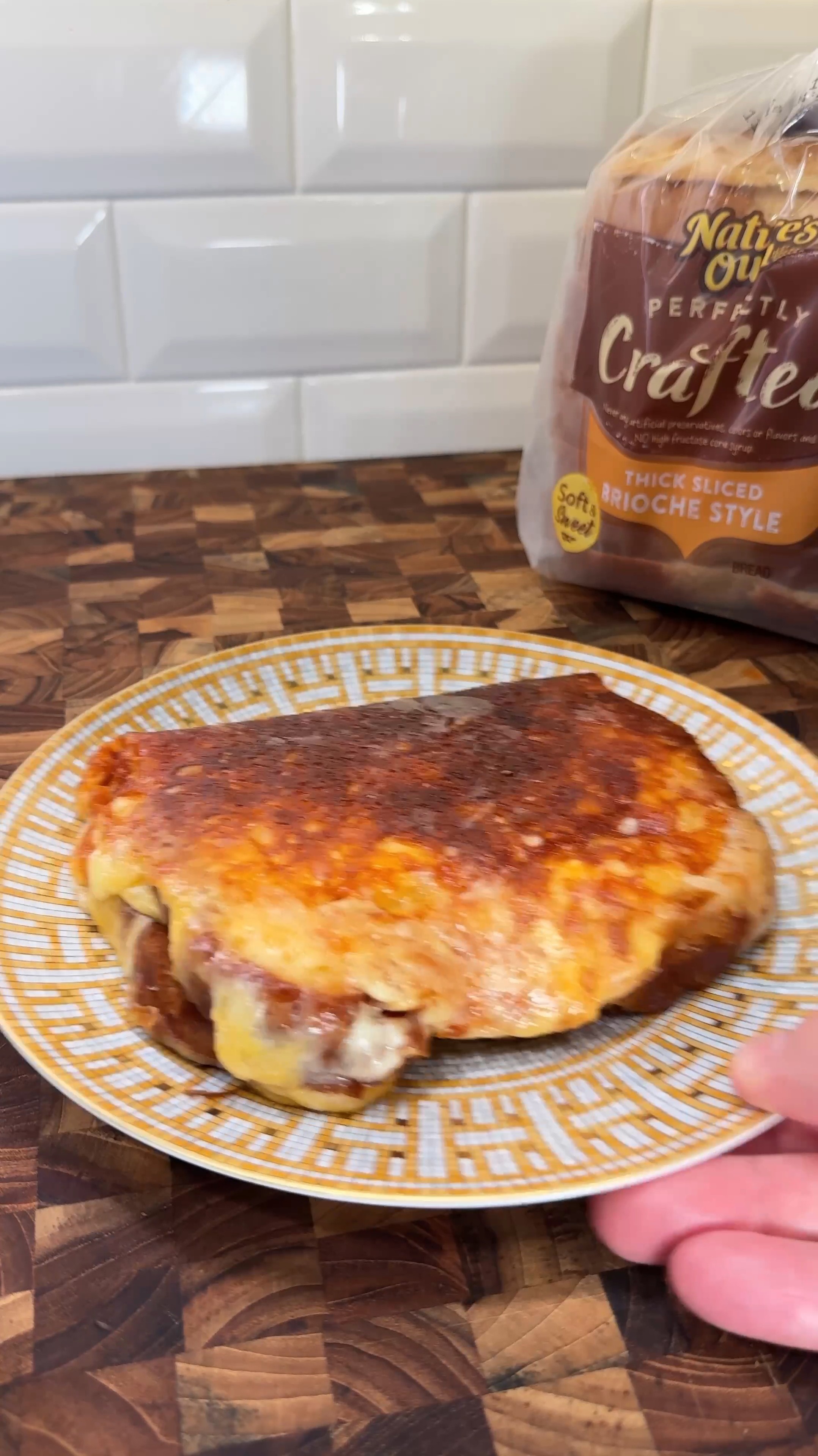Inside-out grilled cheese