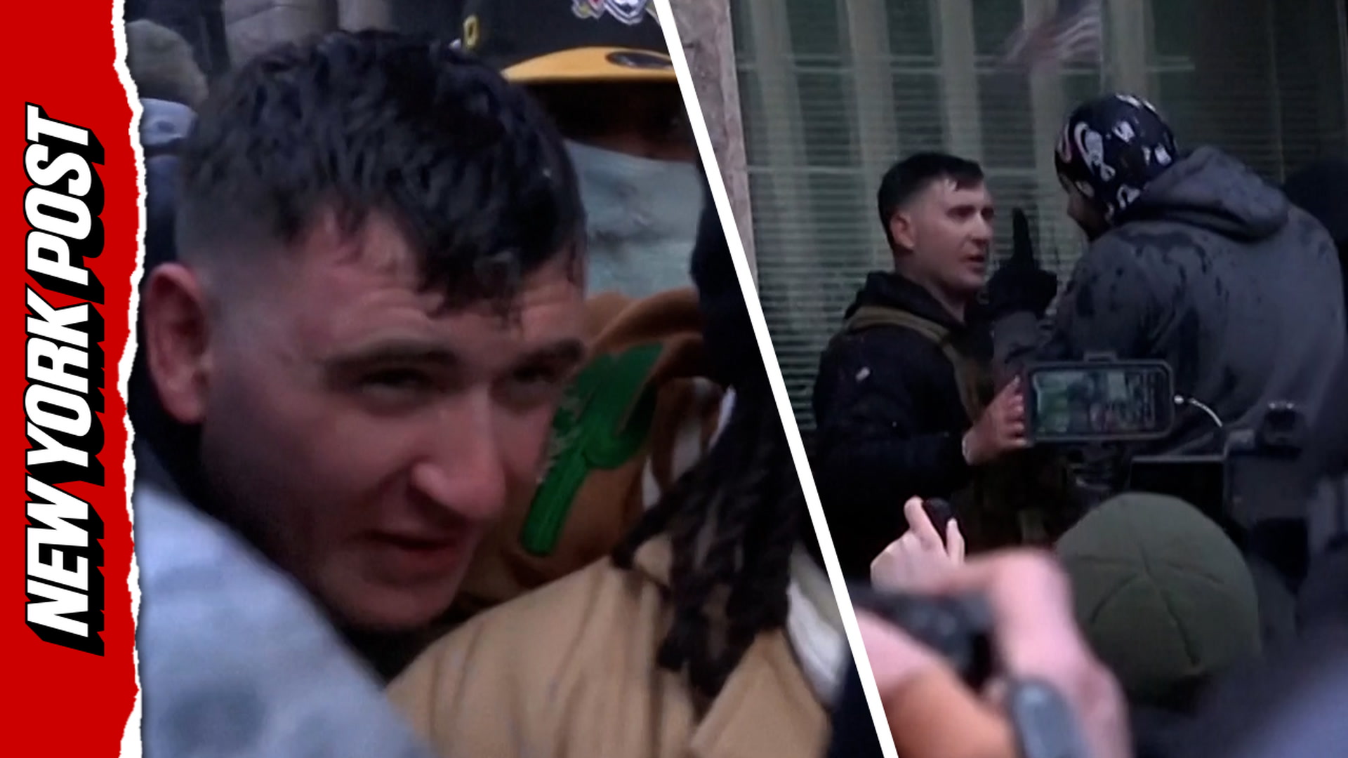 Conservative influencer Jake Lang removed from Minneapolis ICE protest ...