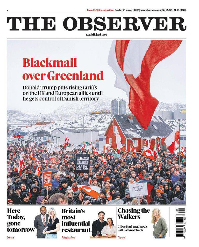 'Blackmail over Greenland' and 'Jenrick's bizarre plot'