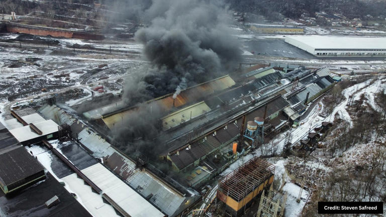 Fire breaks out at former West Virginia tin mill along Ohio River ...