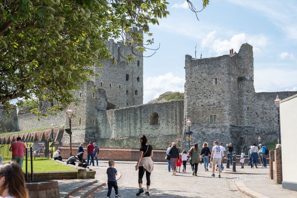 Man falls from historic British castle before being rushed to hospital ...