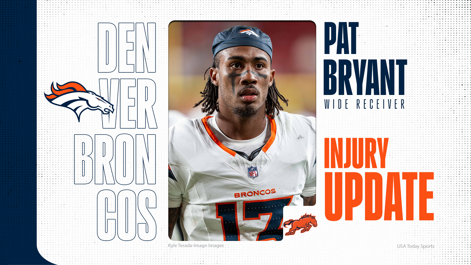 Broncos WR Pat Bryant ruled out with 2nd concussion in less than a month