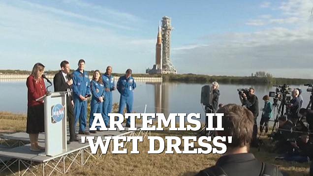 Artemis II readied for 'wet dress' lunar mission rehearsal