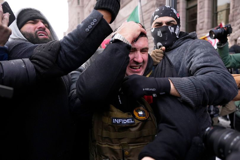 Conservative activist Jake Lang beaten and 'stabbed' during pro-ICE ...