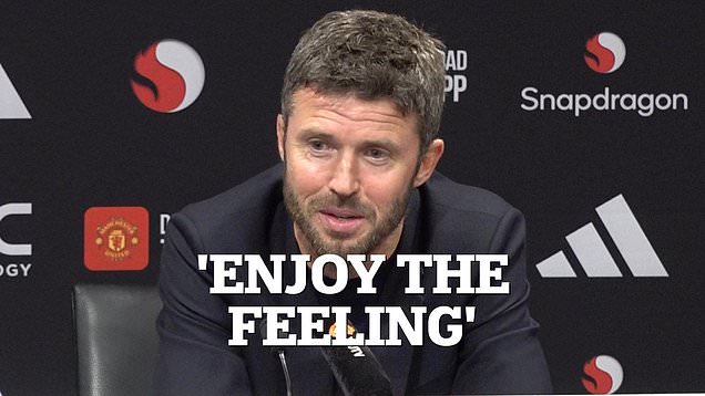 Interim Man United boss Carrick reacts to beating Man City