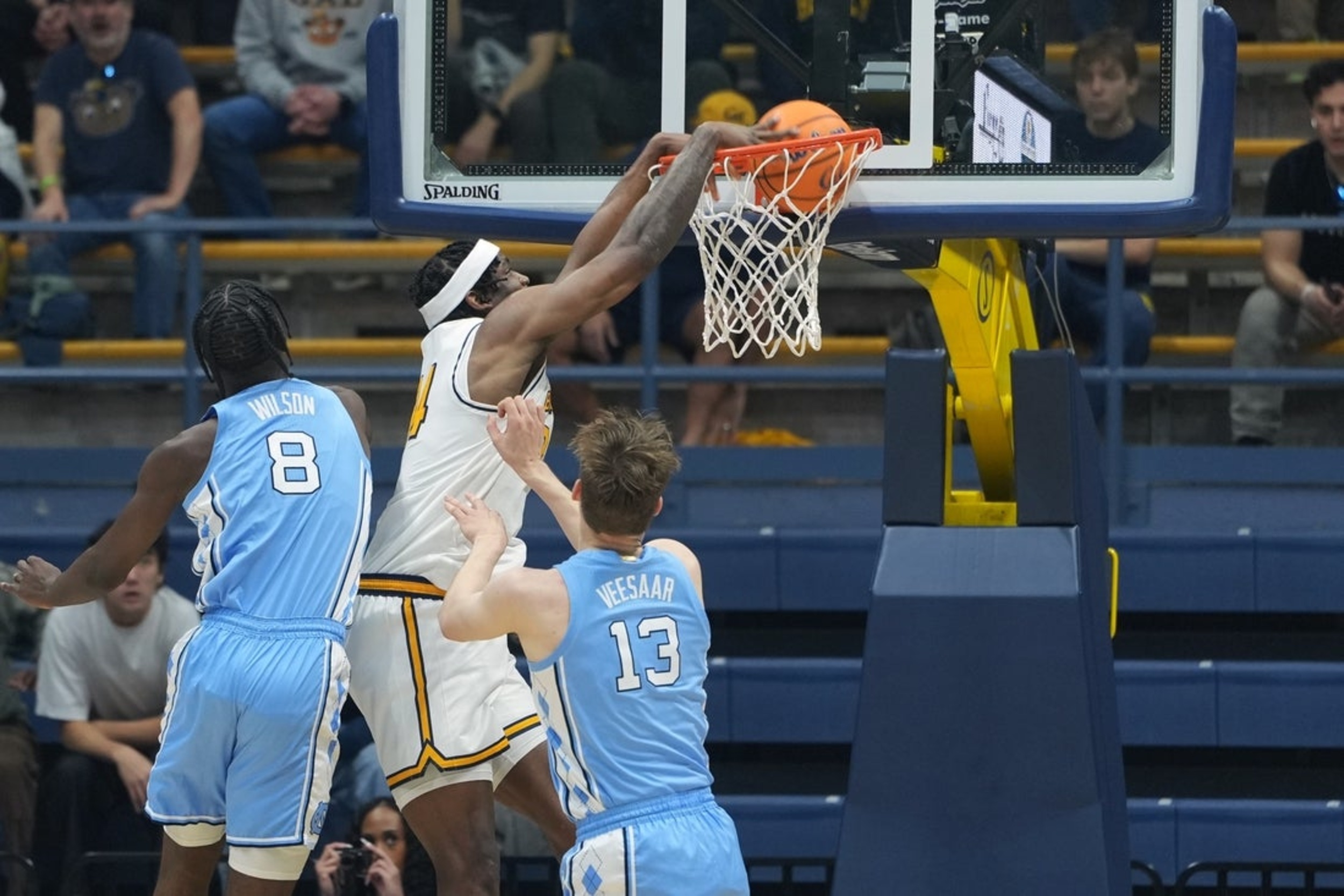 California withstands furious rally to knock off No. 14 North Carolina
