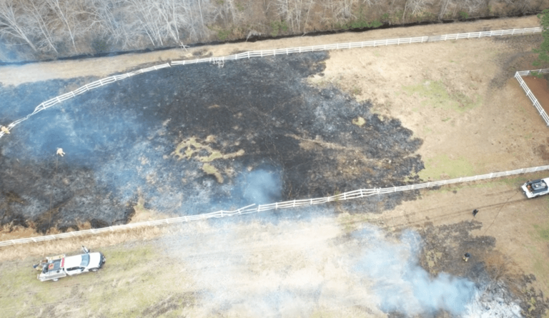 Virginia Beach Fire Department contain Gum Bridge Road brush fire