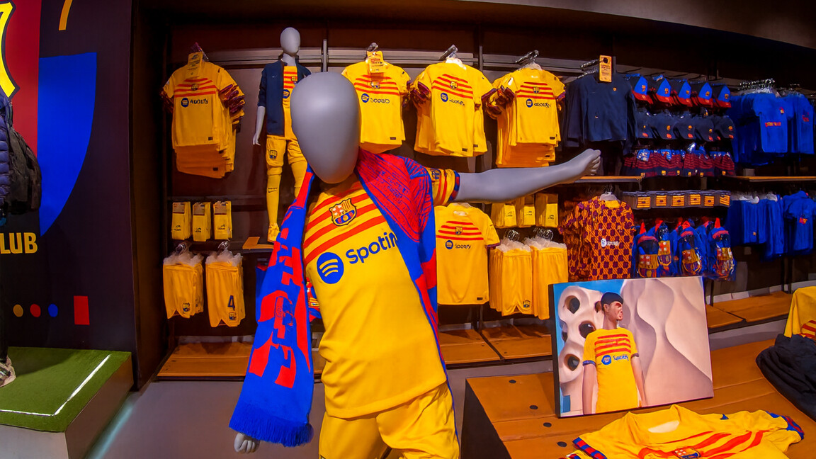 Inside FC Barcelona’s official fan shop at Camp Nou