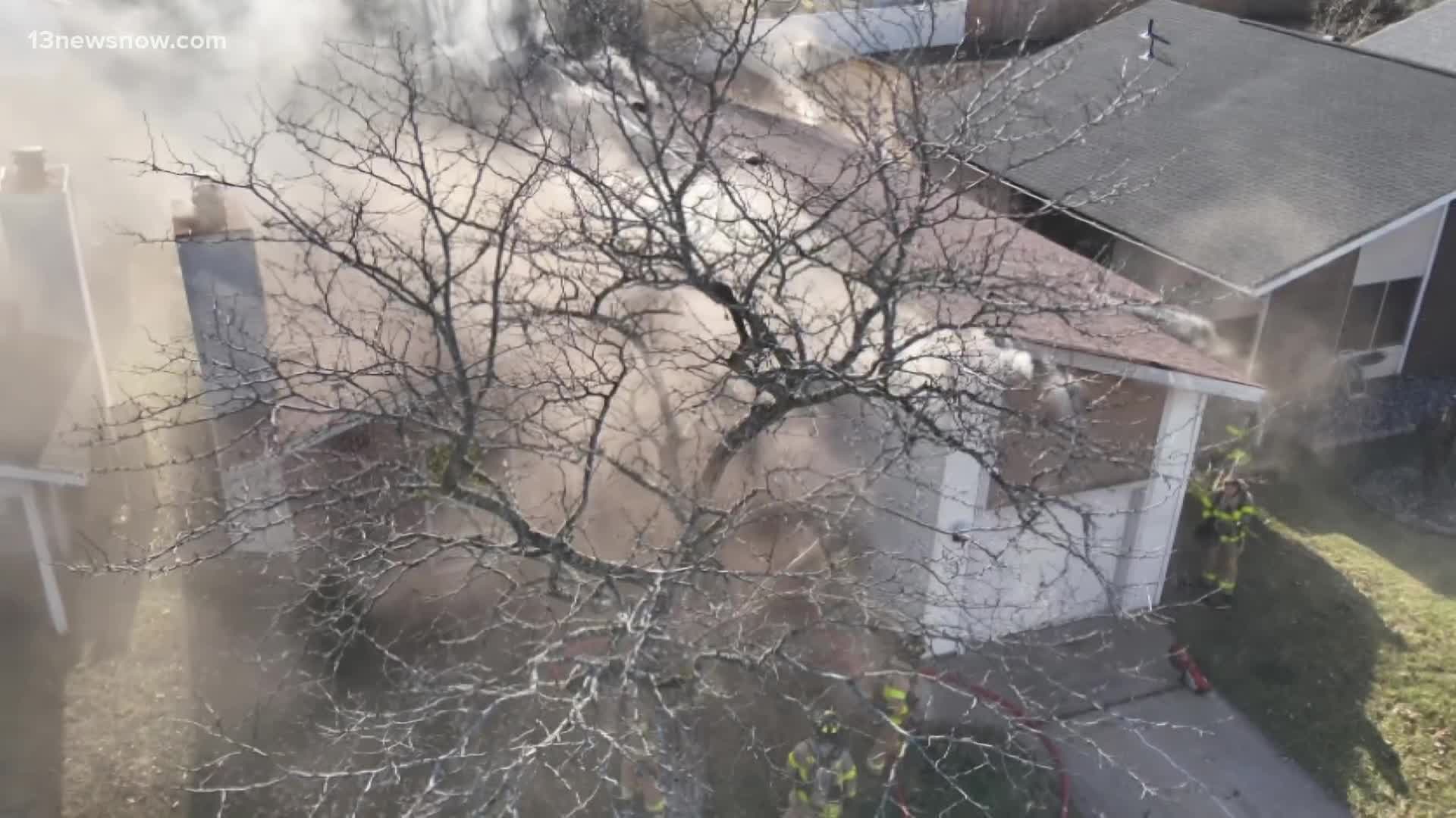 Virginia Beach house fire kills 2 cats