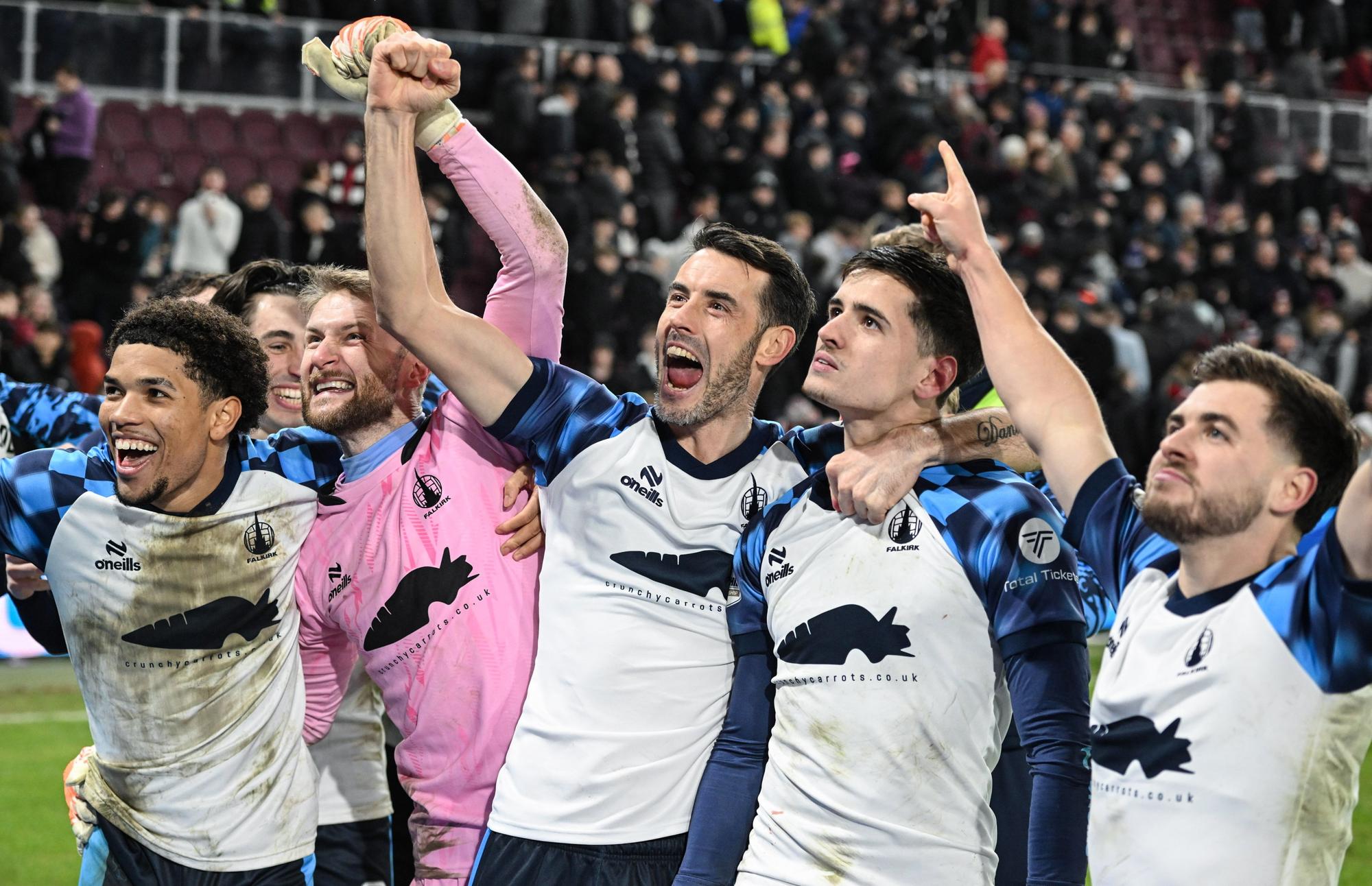 Falkirk dump Hearts out of the Scottish Cup as Ben Parkinson becomes ...