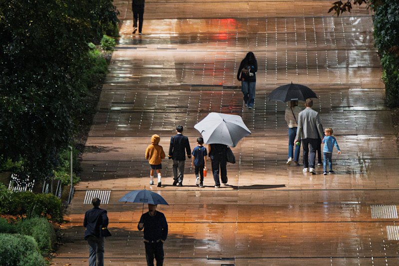 Kite surfer blown onto powerlines as wind and rain smash NSW coast