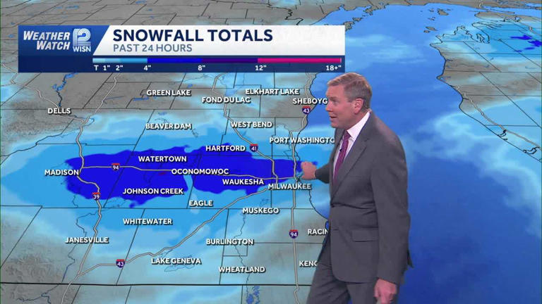 See how much snow has fallen since Friday night in SE Wisconsin
