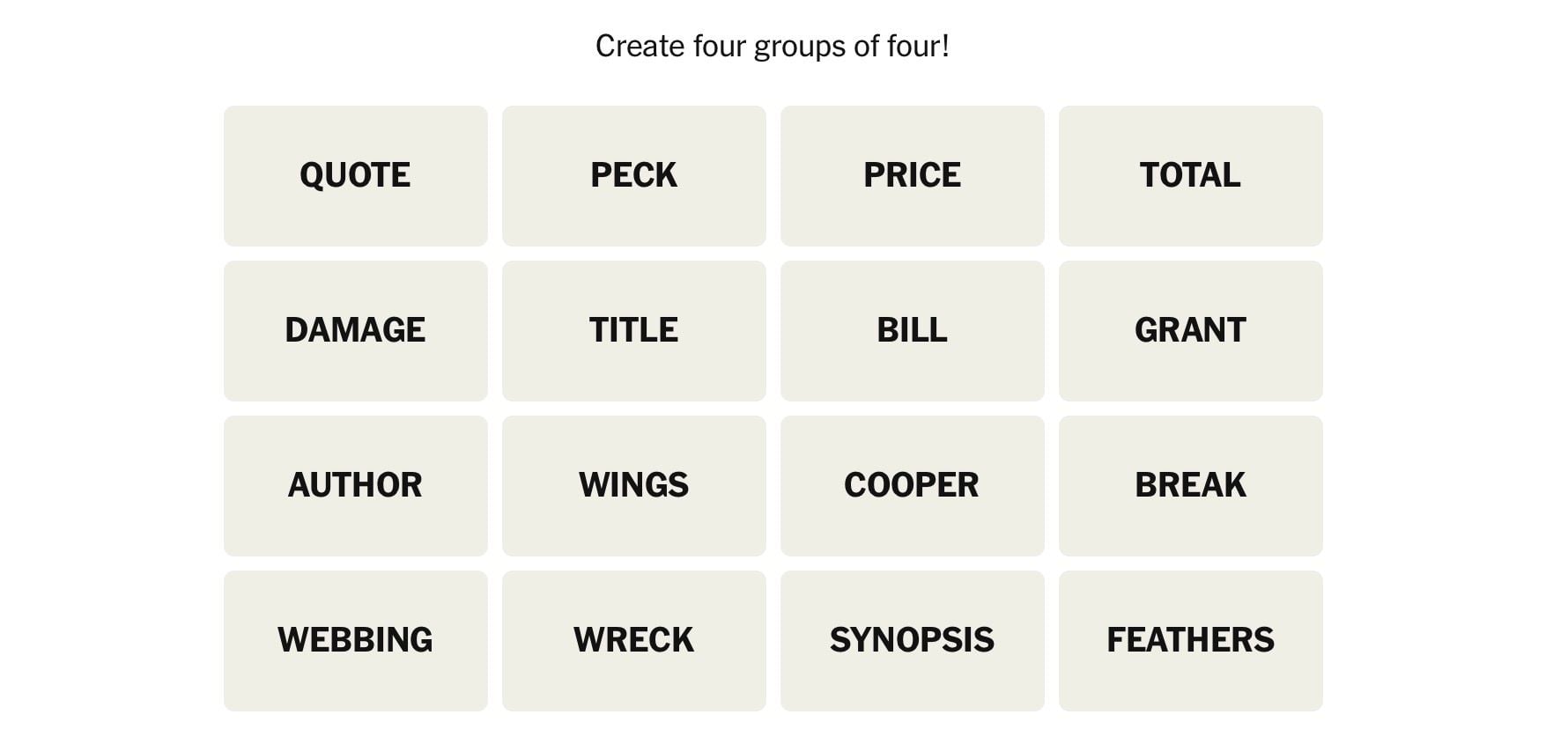 NYT Connections #952: Hints and solutions for January 18, 2026