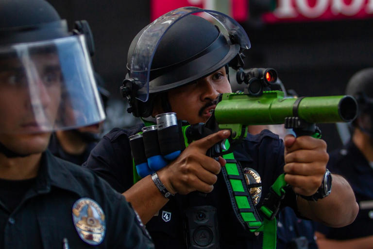 LAPD rulebook shows when cops can — and can’t — fire ‘non-lethal’ weapons