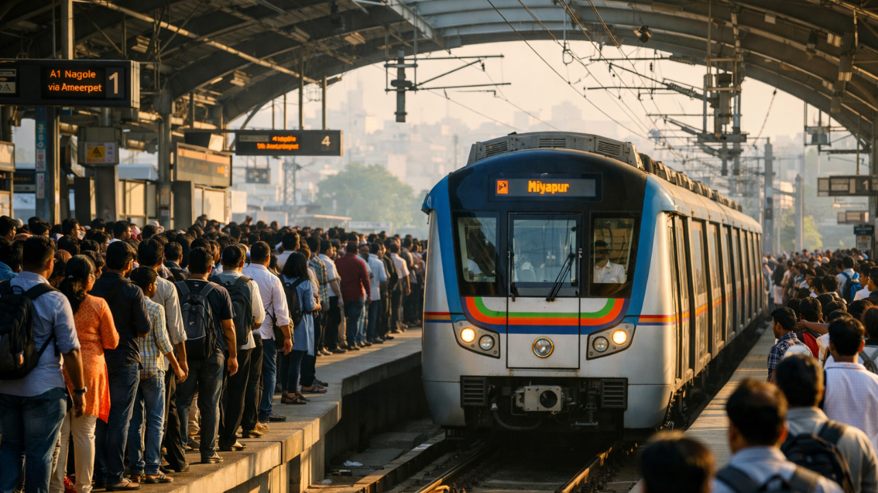 Good News For Hyderabad Metro Commuters! Peak-Hour Relief Soon As HMRL ...
