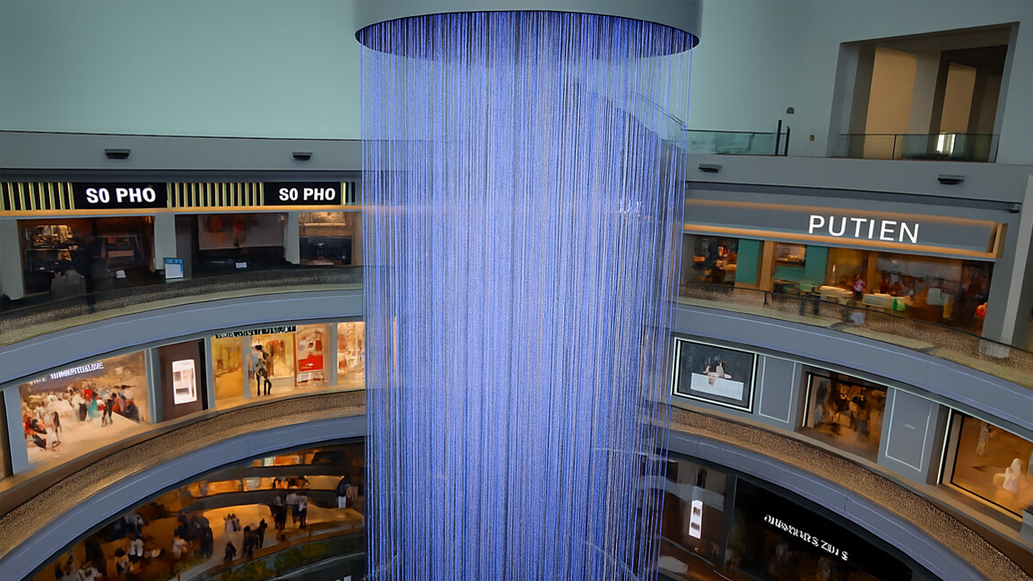 Inside Marina Bay Sands shopping complex