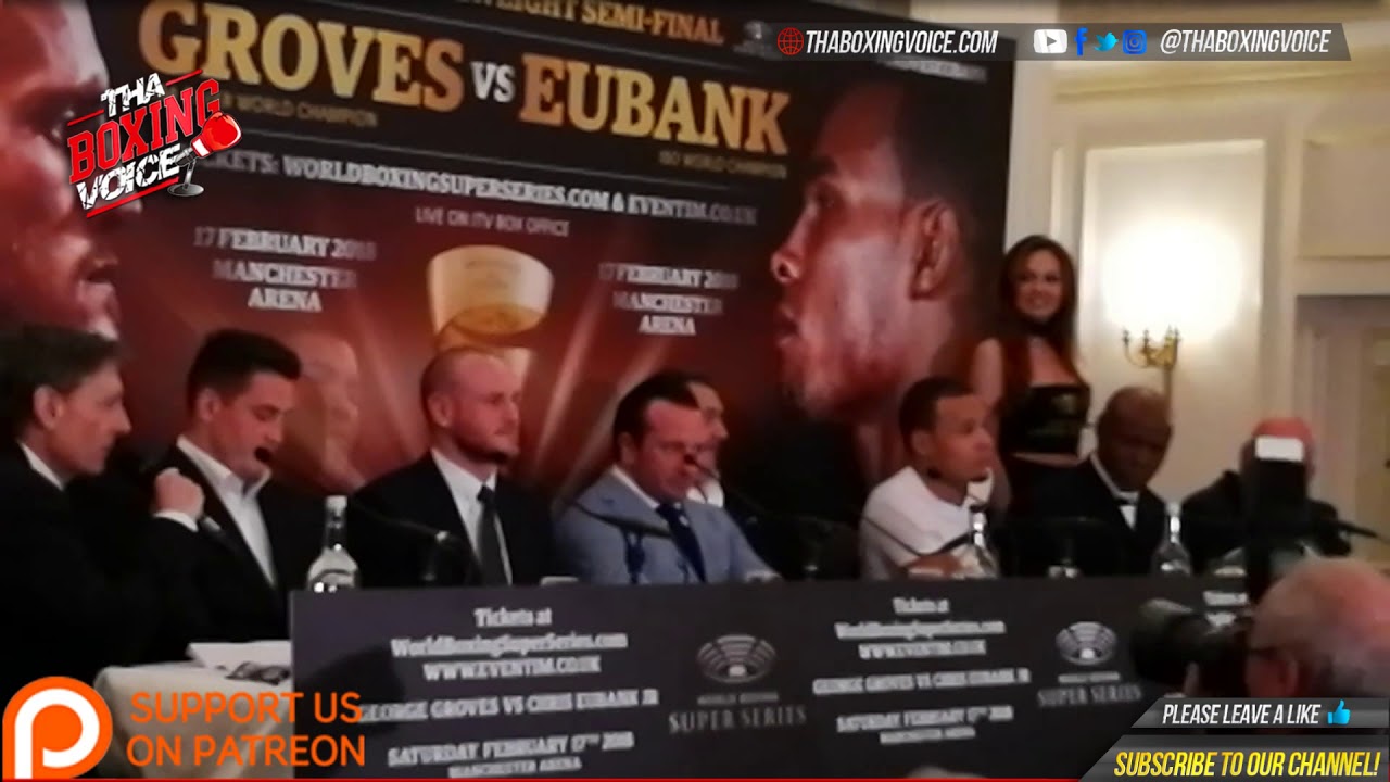 George Groves vs Chris Eubank Jr. trade shots at press conference WBSS