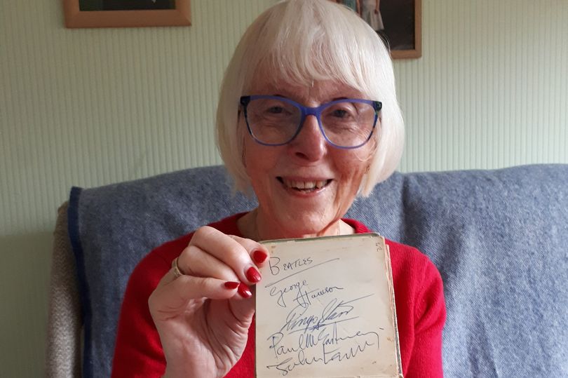 Beatles autographs and George Harrison's broken guitar string set for ...