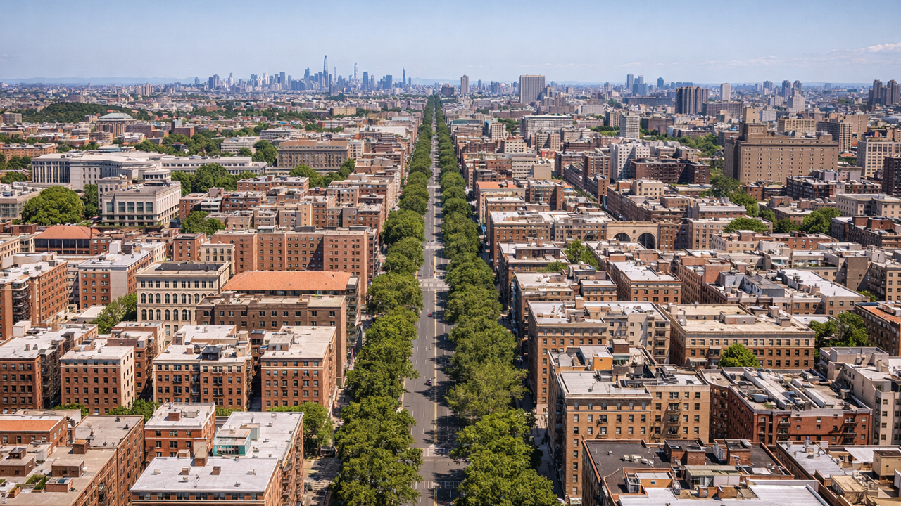Broadway Avenue stretching through New York City