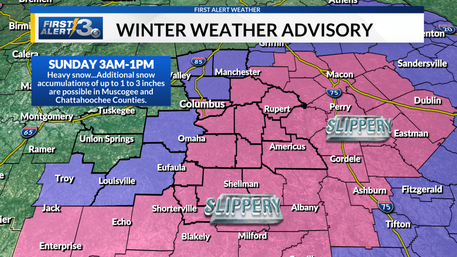 Winter storm warning until 1PM: Snow sticking around for a short time ...