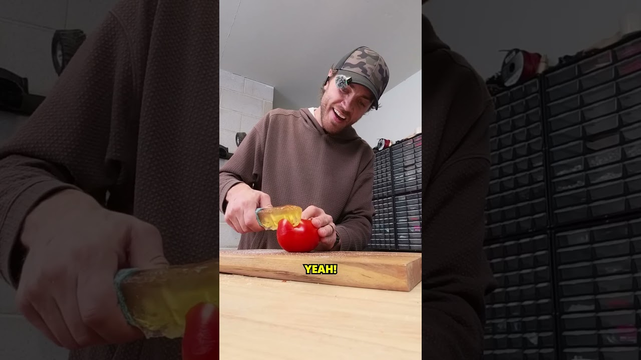 Is candy sharp enough to cut through other foods?