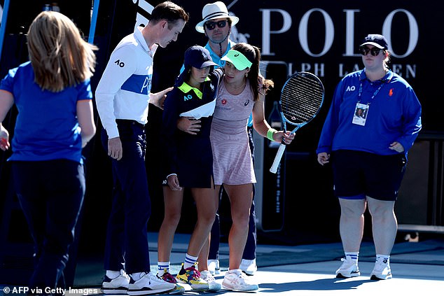 Worrying moment another ball kid collapses at the Australian Open