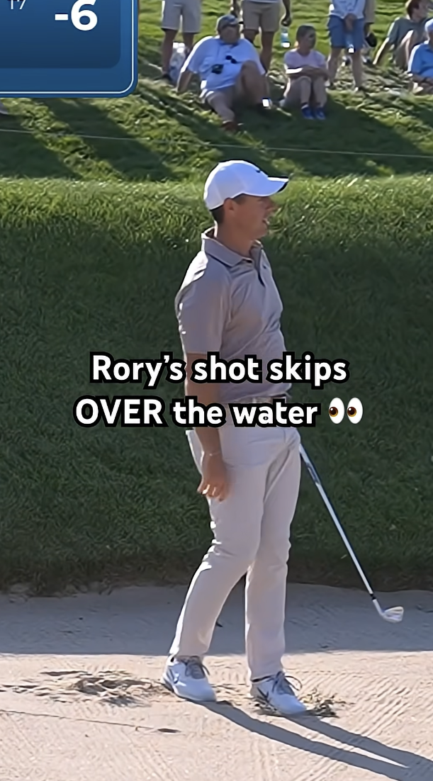 Rory McIlroy gets a lucky Irish bounce at the 2025 Travelers Championship