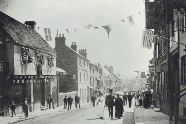 When British and American flags flew side by side in the high street
