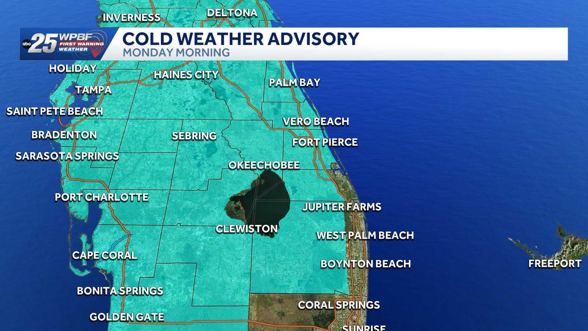 Cold and wind advisories issued for South Florida