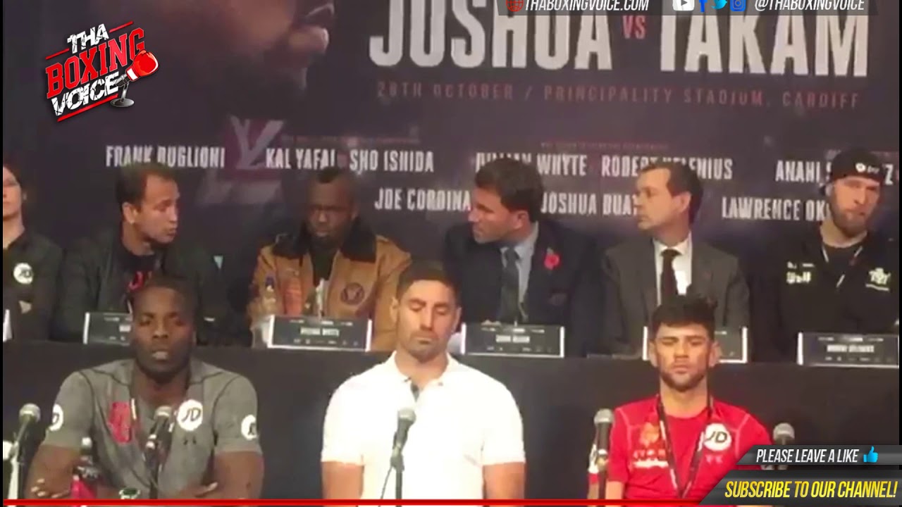Dillian Whyte vs Robert Helenius Presser From Cardiff Anthony Joshua ...