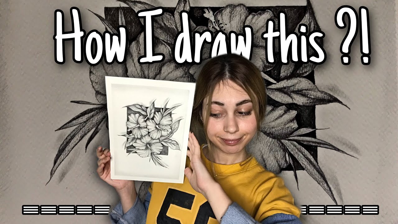 3D flower drawing