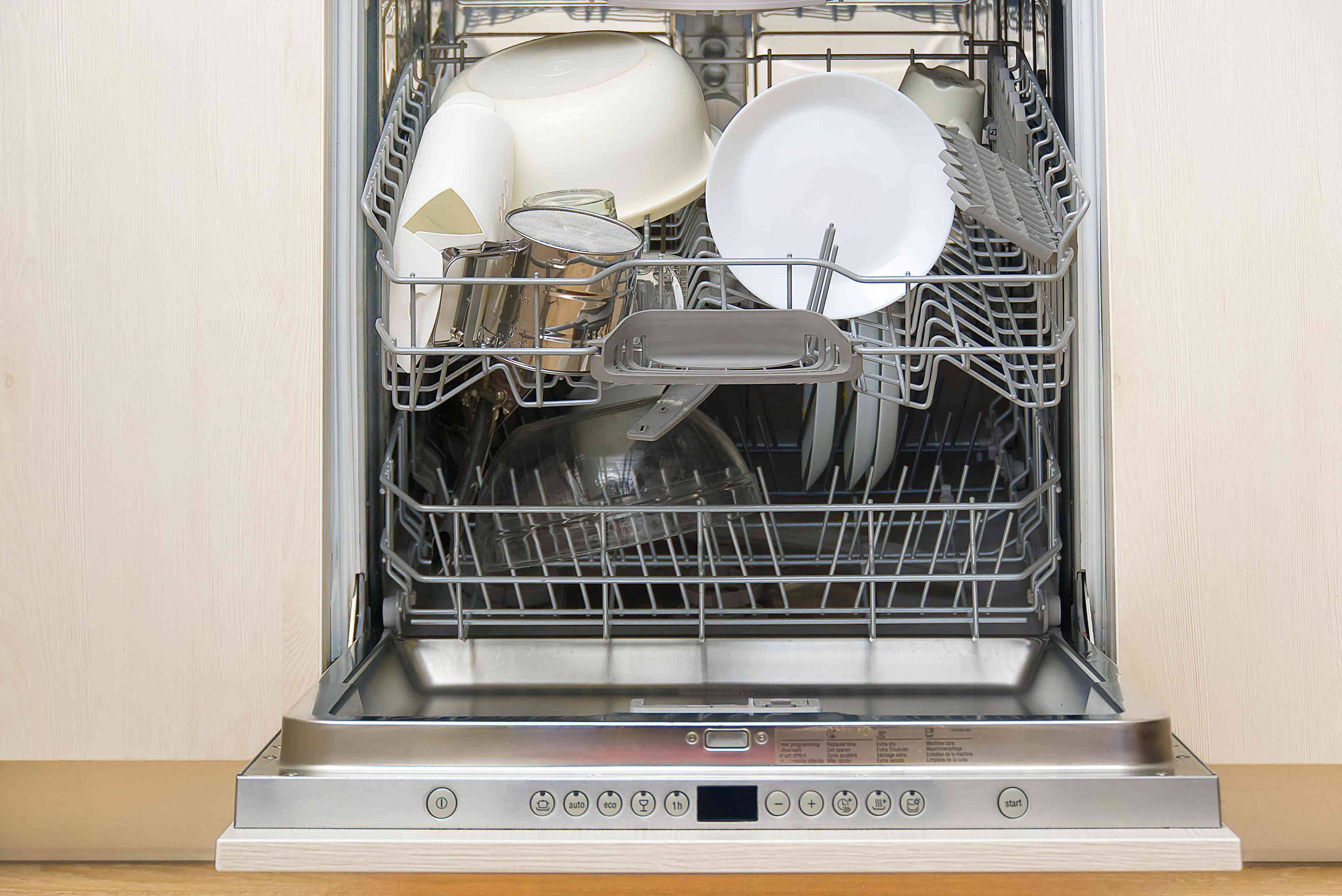 The one thing you should never put on the bottom dishwasher rack