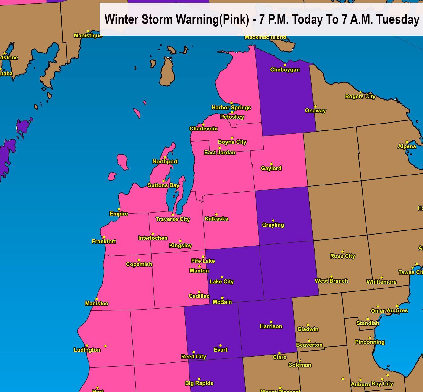 Upgrade to winter storm warning, near-blizzard conditions expected for ...