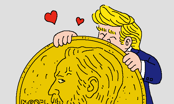 Trump accepts Nobel Prize from Machado