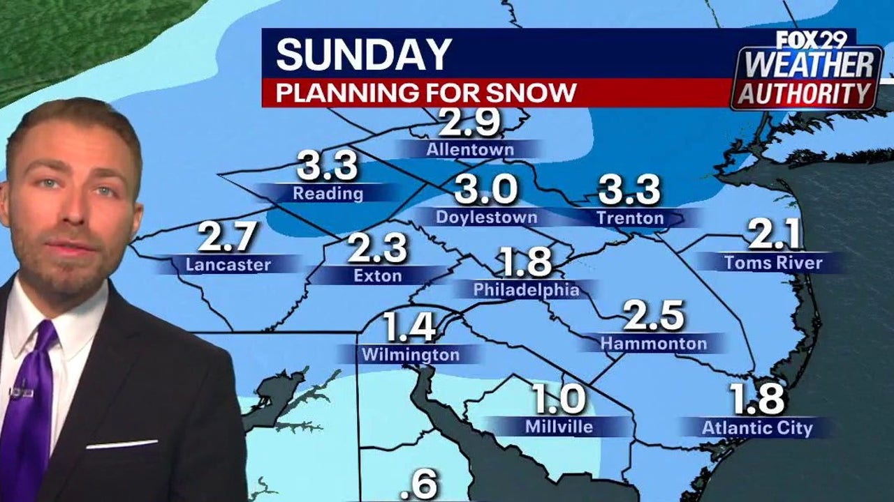 More snow expected in Philadelphia area until Sunday night: How many ...