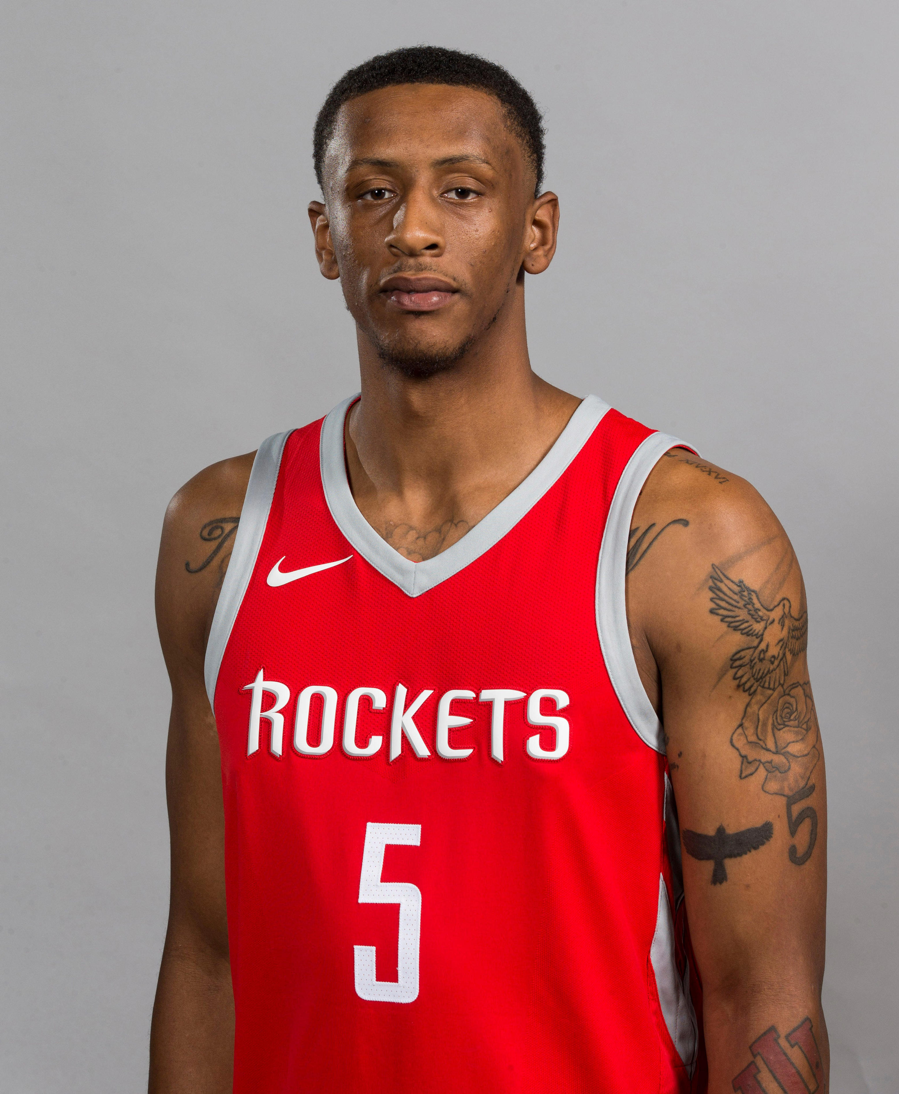 Houston Rockets jersey history No. 5 - Troy Williams (2017-18)