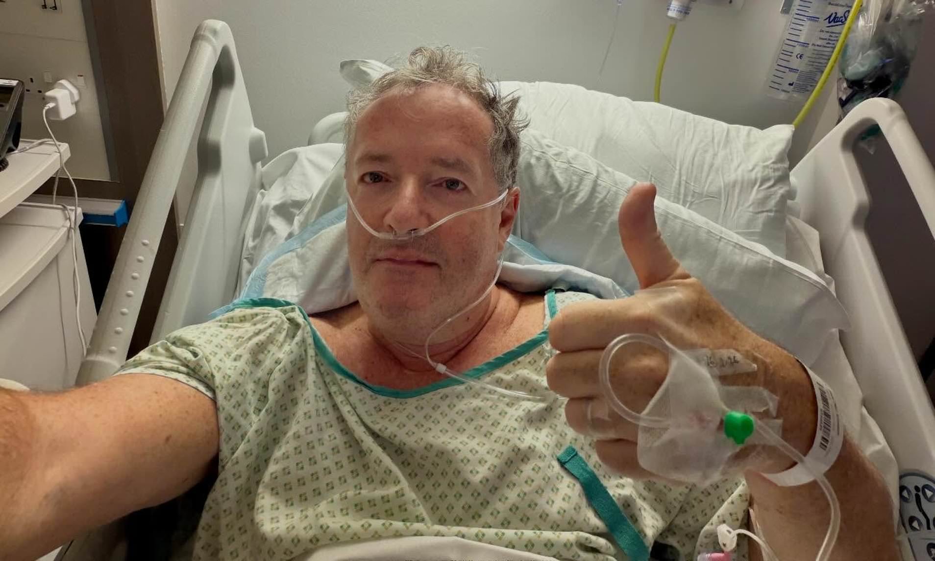 Piers Morgan is hospitalised and faces three month recovery as he posts ...