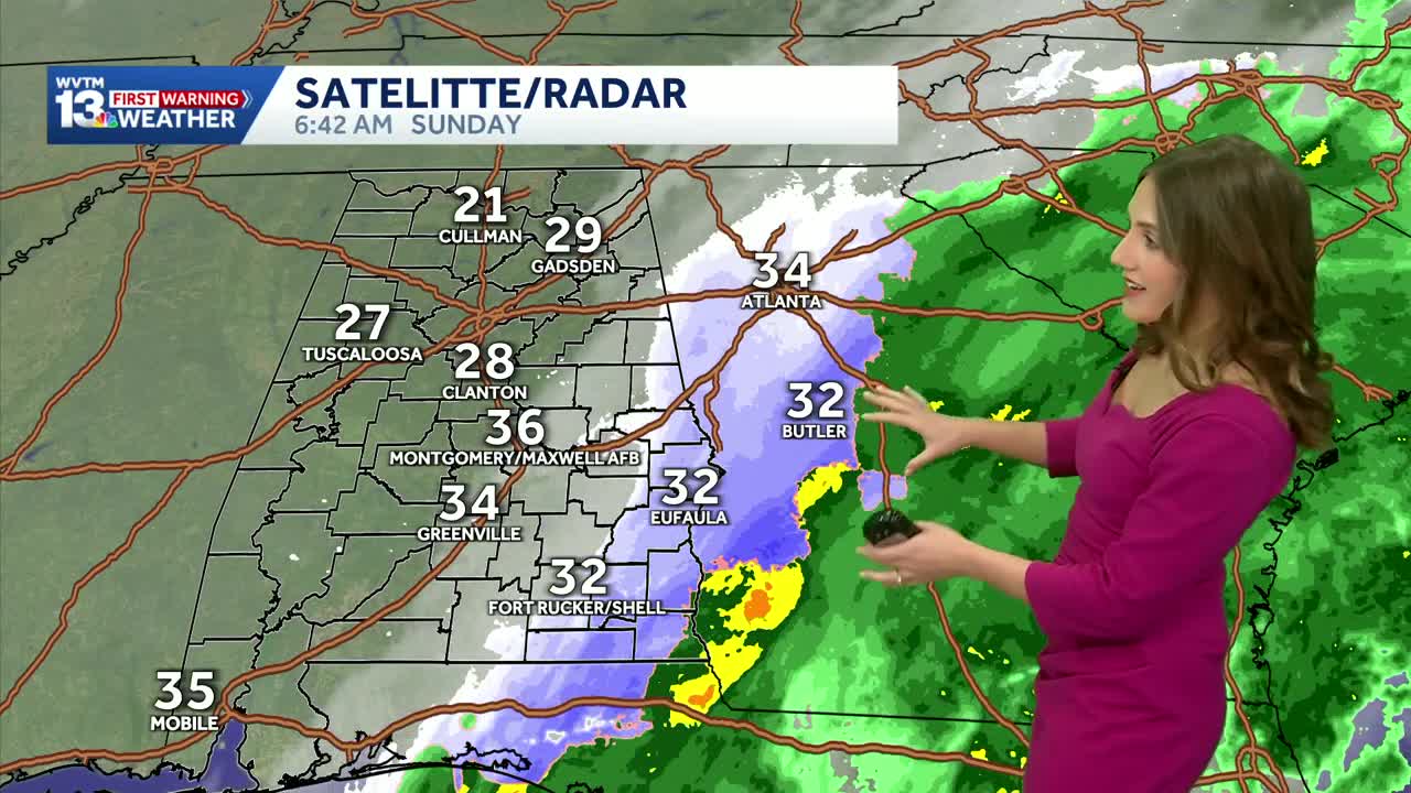 South Alabama snow early Sunday gives way to another week of very cold ...