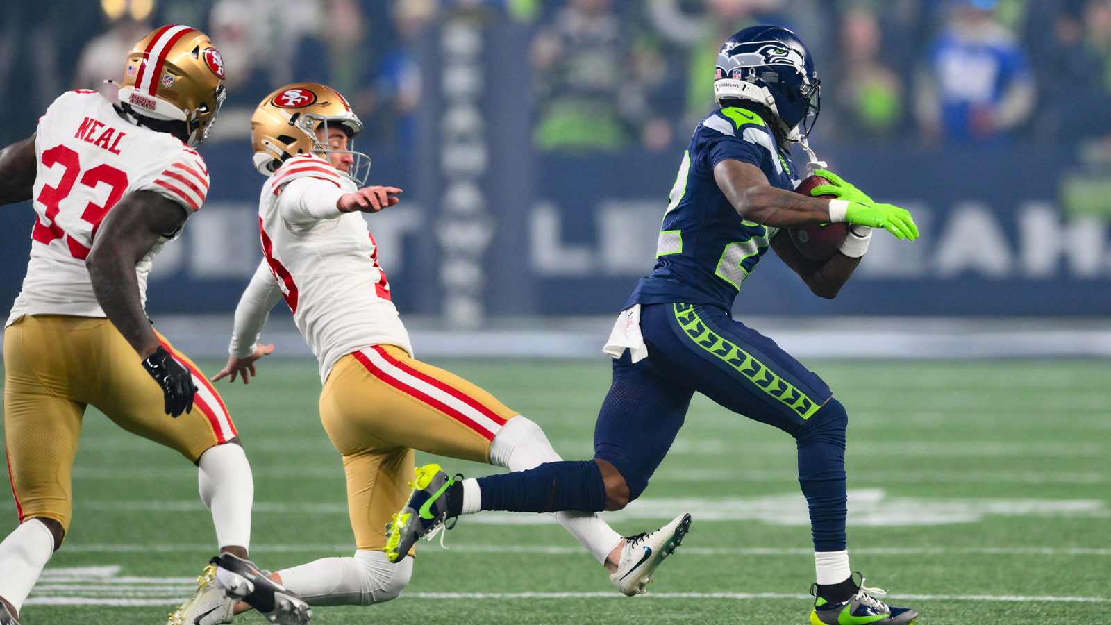 Seahawks’ Rashid Shaheed opens divisional round with a bang on 95-yard ...