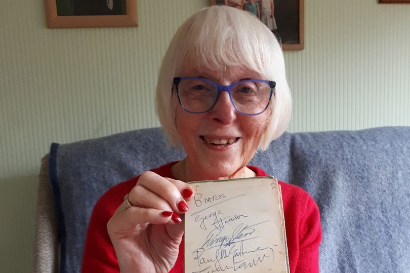 George Harrison's guitar string and Beatles autographs set to go under ...