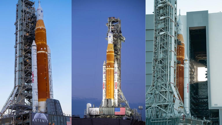A 9.5-million-kg crawl: How NASA moved the mega Moon rocket to the ...