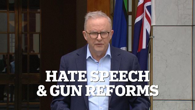 Australia to split hate speech and gun reforms