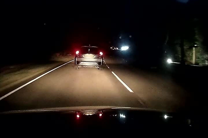 Driver caught by own dashcam after blaming fox for reckless overtake