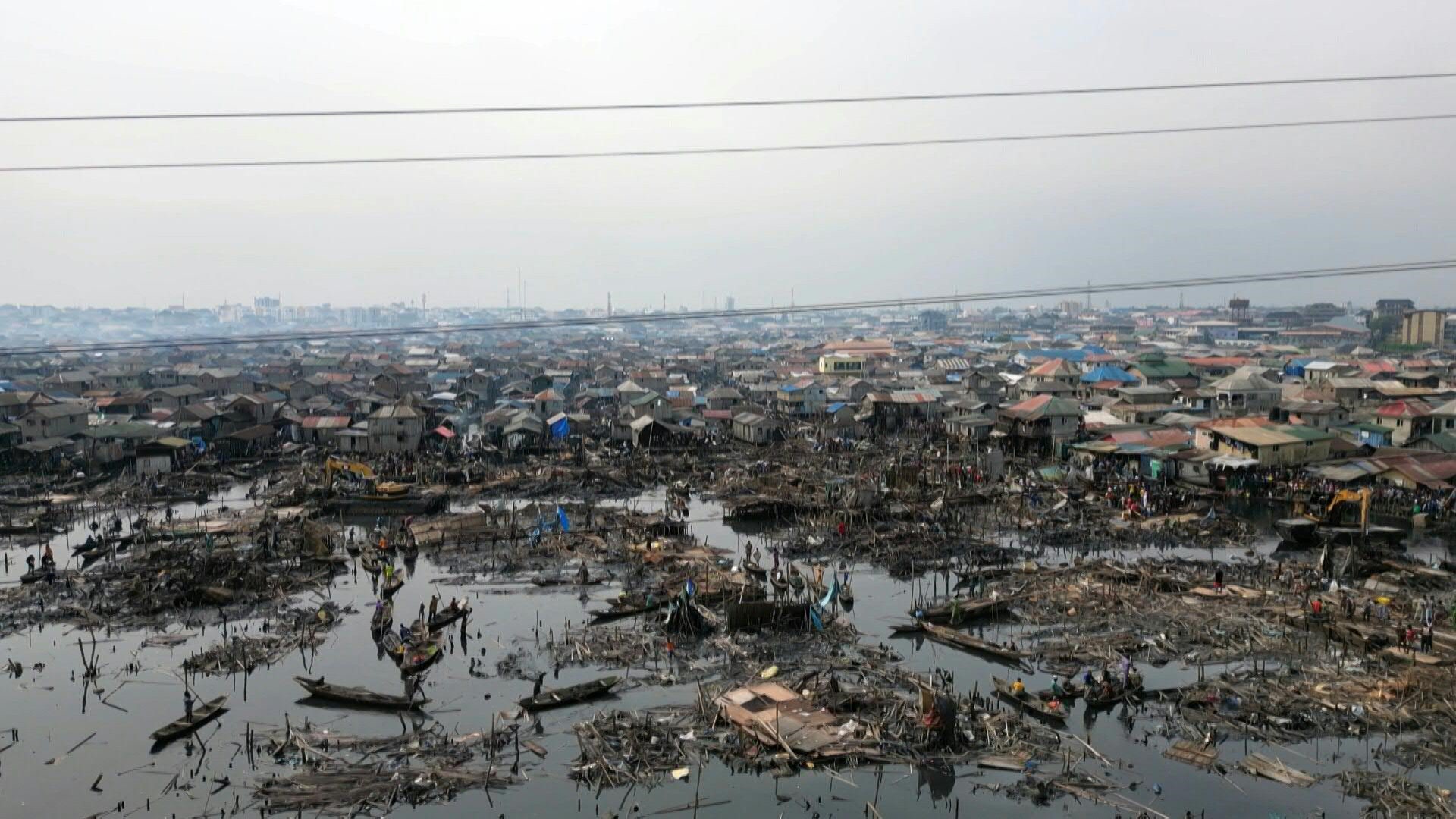 Nigeria's floating slum undergoes demolition, casting residents adrift