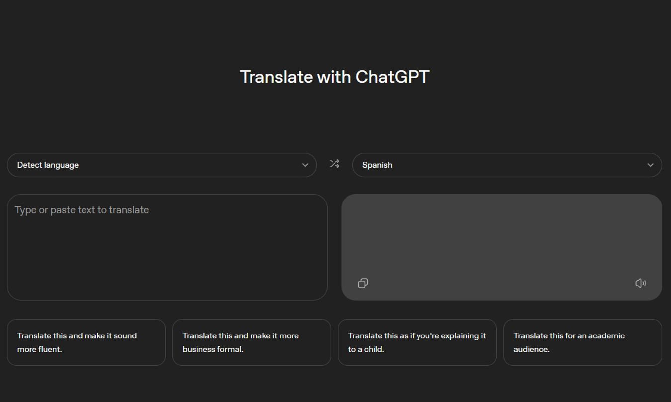 Try ChatGPT Translate if you need your message rewritten, not just ...