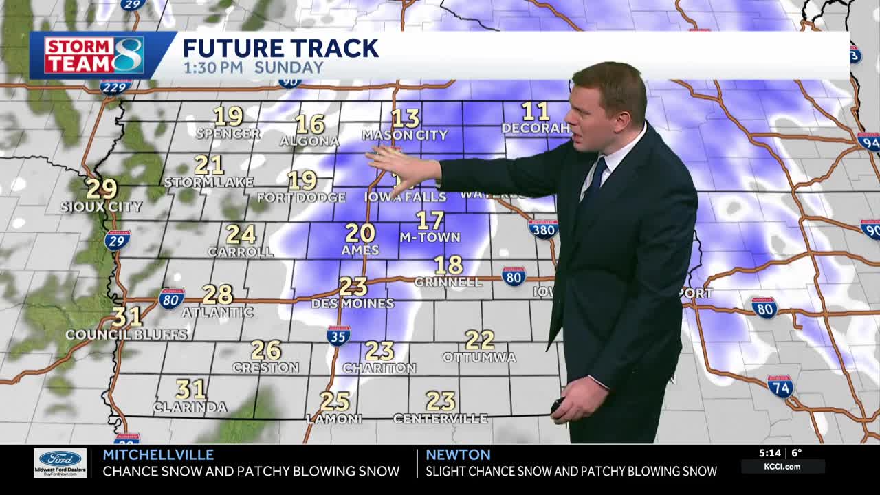 Iowa weather: High wind and snow chances return this afternoon